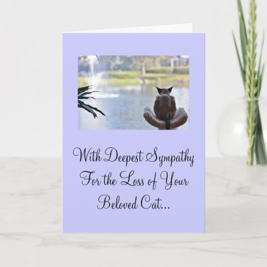 Cat Loss of Pet Sympathy Card | Zazzle.com