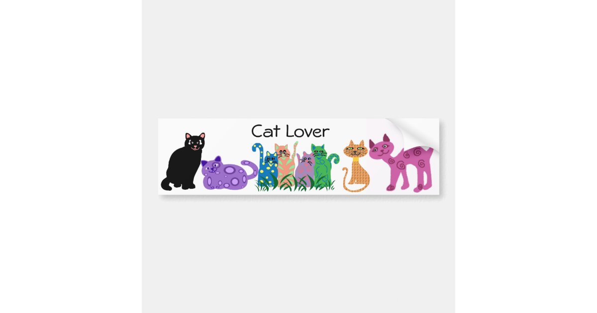 Cat Lover bumper stickers | Zazzle
