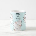 Cat Lover Cute Lazy Cat Personalized Name Blue Mug | Zazzle