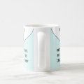 Cat Lover Cute Lazy Cat Personalized Name Blue Mug | Zazzle