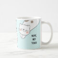 Cat Lover Cute Lazy Cat Personalized Name Blue Mug | Zazzle