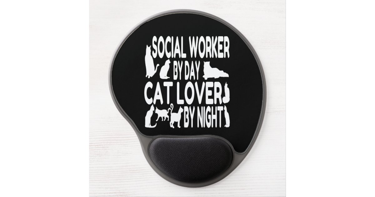Cat Lover Social Worker Gel Mouse Pad | Zazzle.com