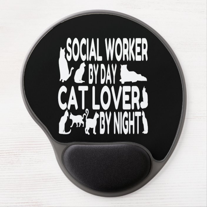 Cat Lover Social Worker Gel Mouse Pad | Zazzle.com