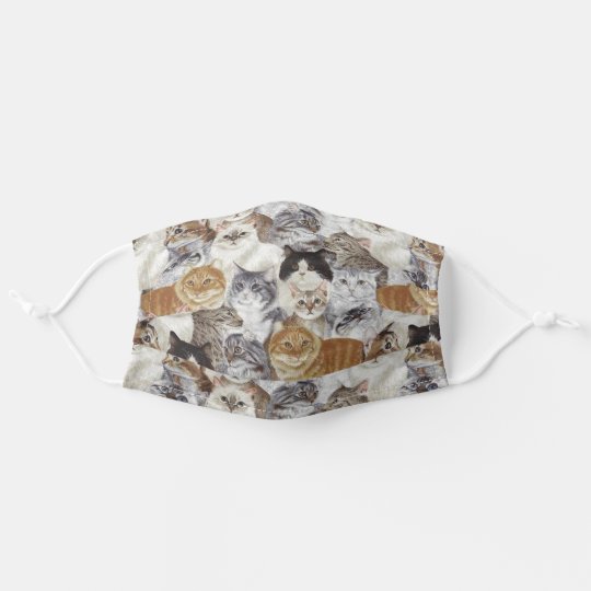 Cat Lovers Adult Cloth Face Mask | Zazzle.com