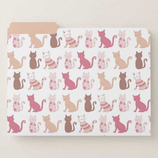 Cat Lovers Pattern File Folder | Zazzle