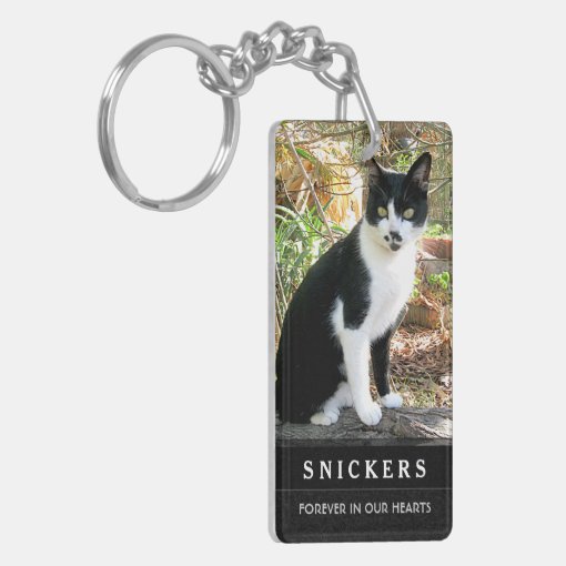 Cat Memorial Keychain - Prayer on Back | Zazzle