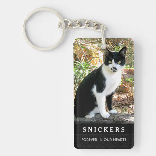 Cat Memorial Keychain - Prayer on Back | Zazzle