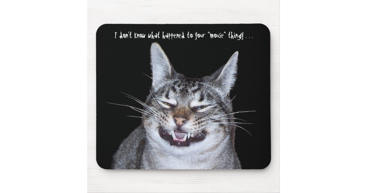 Cat "Missing Mouse" Mousepad | Zazzle