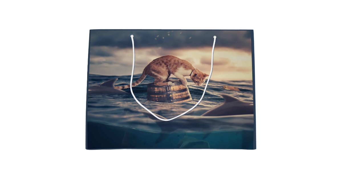 Cat Nap Dream or Nightmare Large Gift Bag | Zazzle