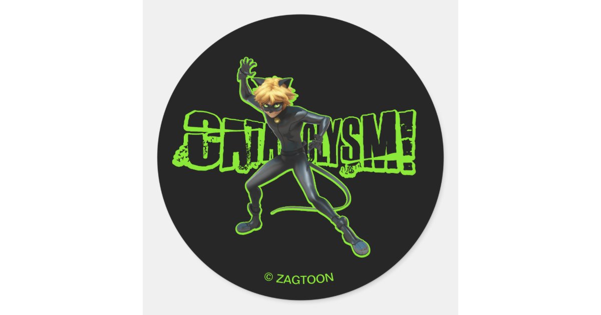 Cat Noir | Cataclysm Classic Round Sticker | Zazzle