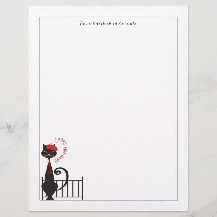 Cat Notepaper Stationery | Zazzle.com