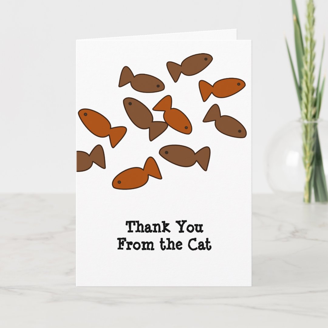 Cat or Kitten Thank You with Custom Photo / Text Card | Zazzle