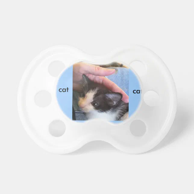 cat pacifier adorable kitten and the word cat | Zazzle
