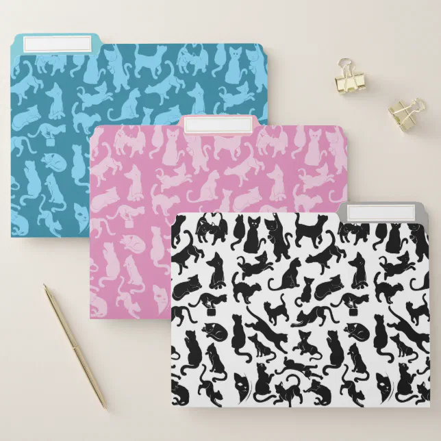 Cat Pattern File Folder | Zazzle
