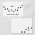 Cat Paw Prints Fun Animal Lover's Customizable Note Card | Zazzle