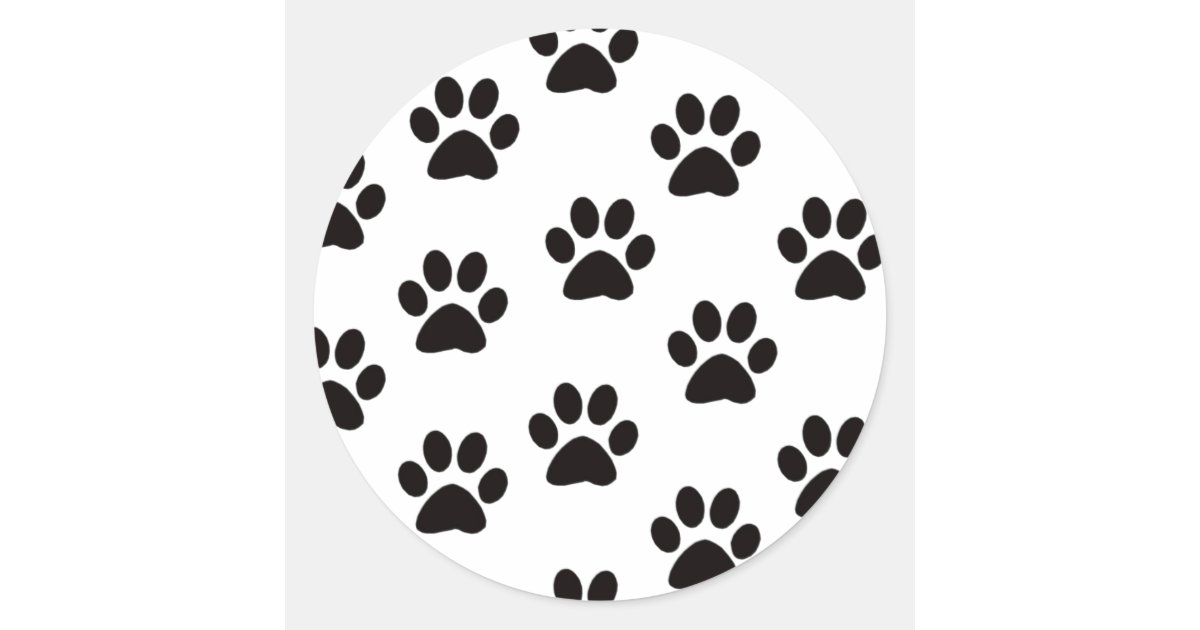 Cat Paw Prints Stickers | Zazzle
