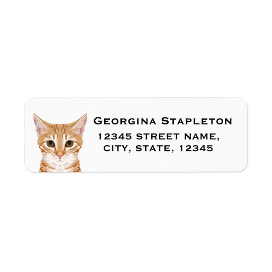Cat return address labels - customizable | Zazzle.com