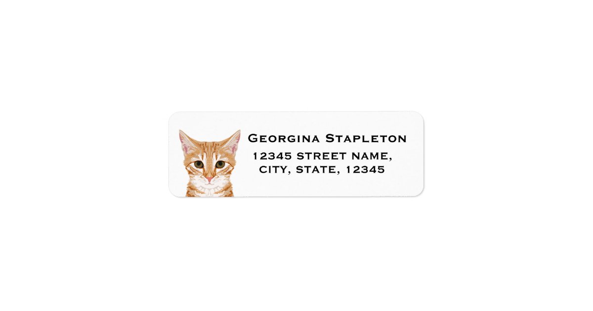 Cat Return Address Labels Customizable Zazzle Cat Return Address Labels Customizable Zazzle