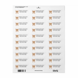 Cat return address labels - customizable | Zazzle