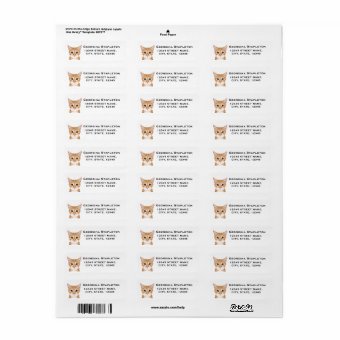 Cat return address labels - customizable | Zazzle