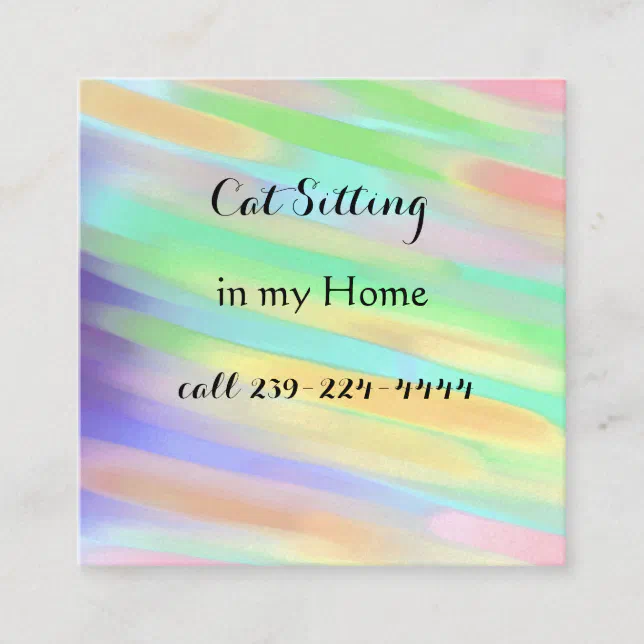 Cat Sitting Business Card | Zazzle