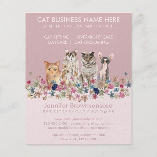 Cat Sitting Service Flyer | Zazzle