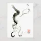 Cat Skedaddle, Sumi-e cat Postcard | Zazzle