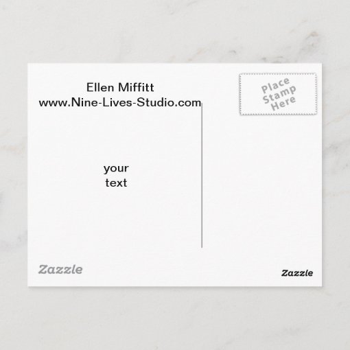 Cat Skedaddle, Sumi-e cat Postcard | Zazzle