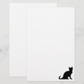 Cat stationery | writing paper with black kitten | Zazzle