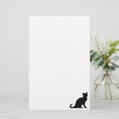 Cat stationery | writing paper with black kitten | Zazzle