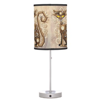 Cat Steampunk Vintage Retro Style Machine Table Lamp | Zazzle