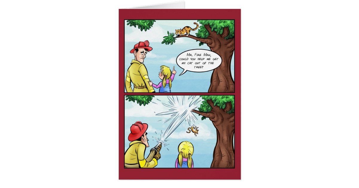 Cat Stuck In Tree Cartoon | Zazzle