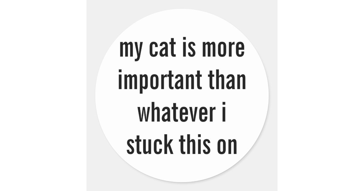 CAT SUPREMACY CLASSIC ROUND STICKER | Zazzle