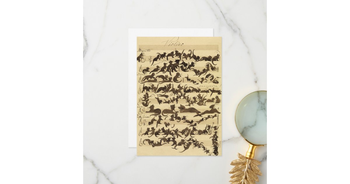 Cat Symphony by Moritz von Schwind Thank You Card | Zazzle