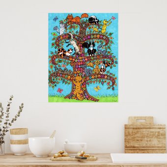 Cat Tree of Life 2 Poster | Zazzle