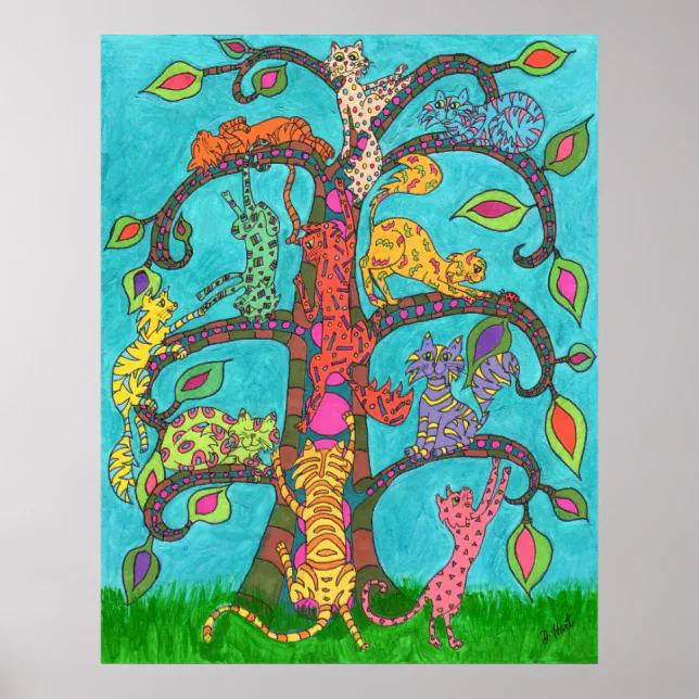 Cat Tree of Life Poster | Zazzle