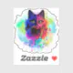 Cat Trippy Psychedelic Pop Art Sticker | Zazzle