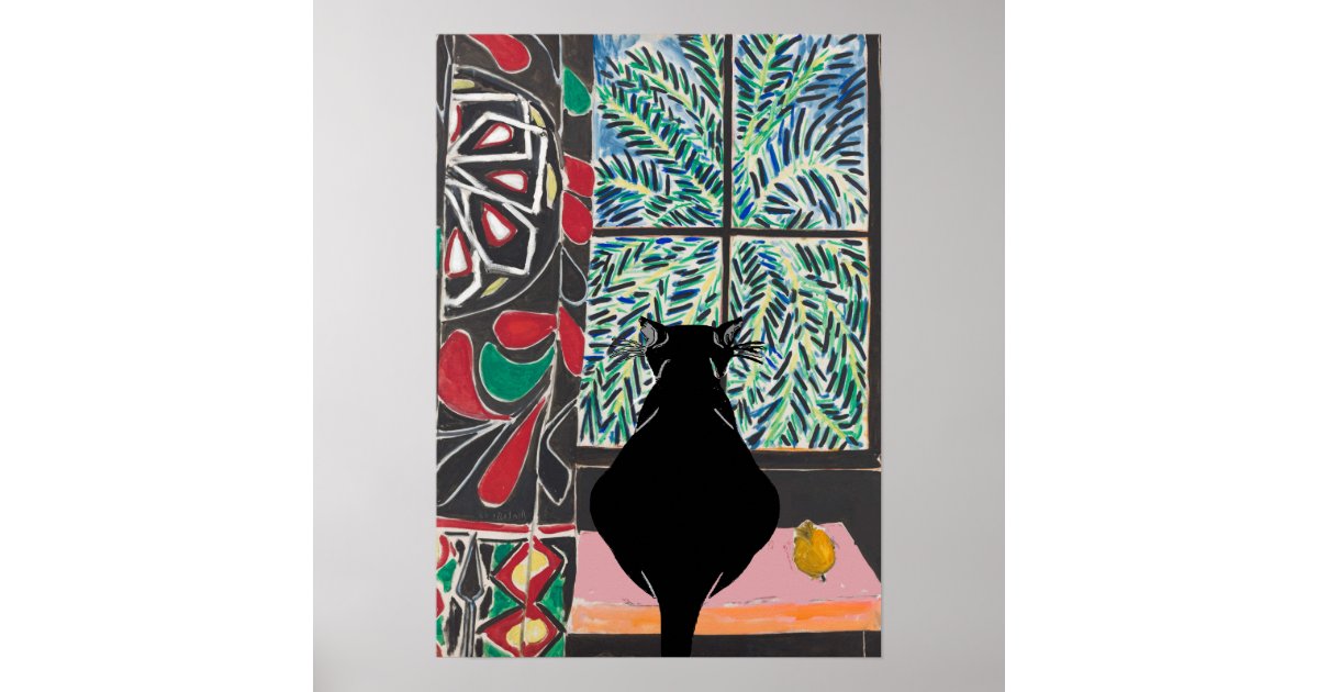 Cat Under Window, after Matisse Poster | Zazzle