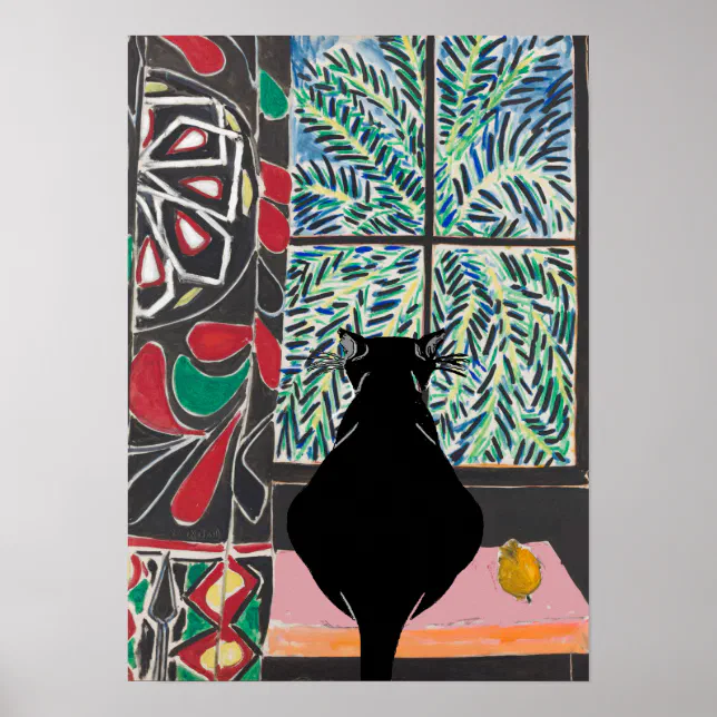 Cat Under Window, after Matisse Poster | Zazzle