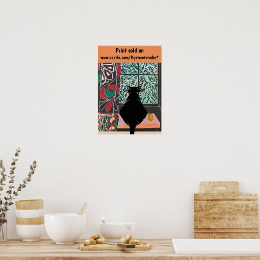 Cat Under Window, after Matisse Poster | Zazzle