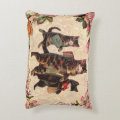 Cat Vintage Pretty Antique Kittens Decorative Pillow | Zazzle