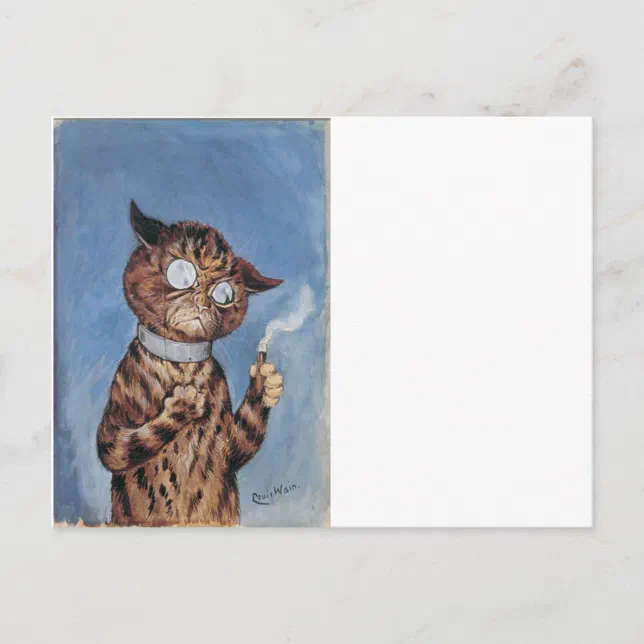 Cat With A Cigar Postcard | Zazzle