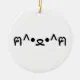 Cat With Paws Emoticon ฅ^•ﻌ•^ฅ Japanese Kaomoji Ceramic Ornament | Zazzle