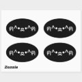 Cat With Paws Emoticon ฅ^•ﻌ•^ฅ Japanese Kaomoji Ov Oval Sticker | Zazzle