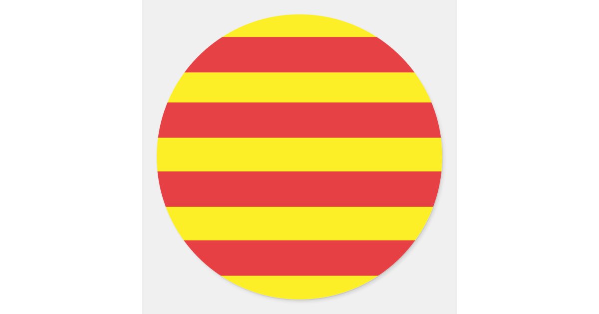 Catalan Flag Rond Sticker "Serenya" | Zazzle