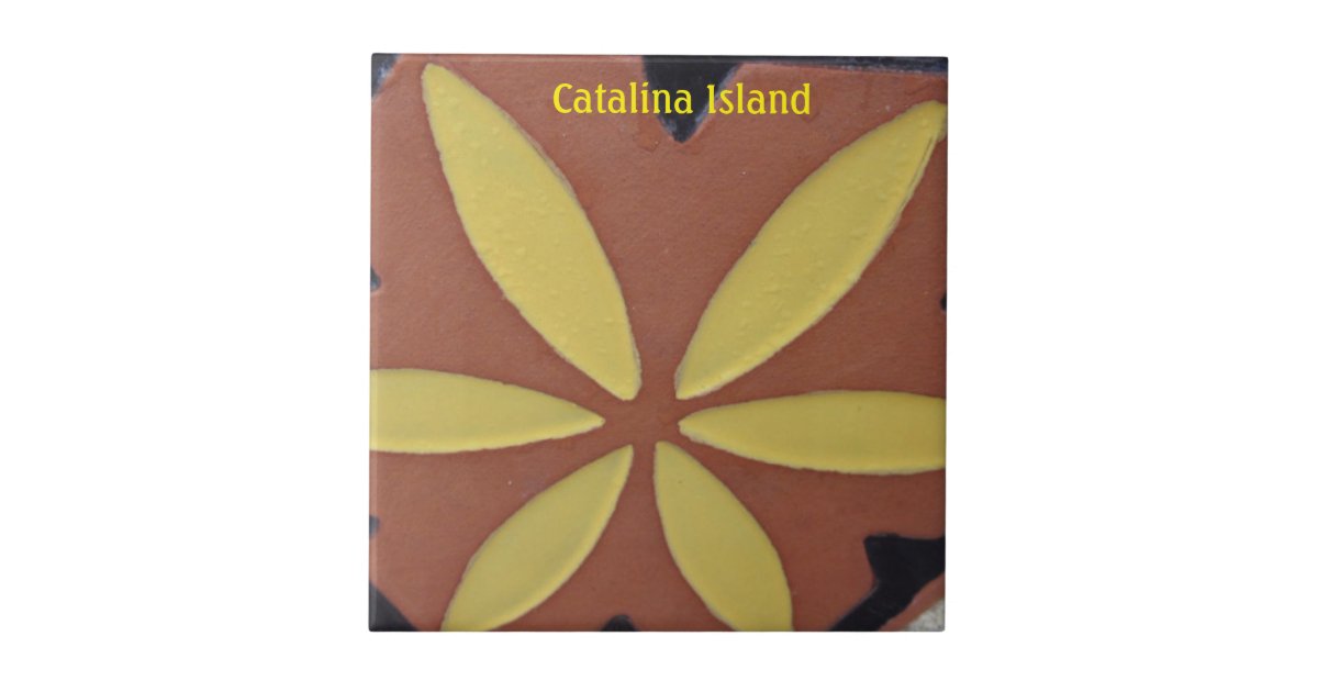 CATALINA ISLAND CERAMIC TILE CATALINA FLOWER | Zazzle