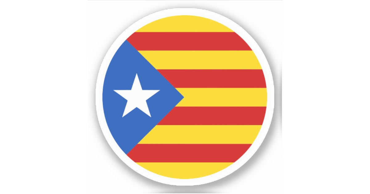 Catalonia Flag Round Sticker | Zazzle