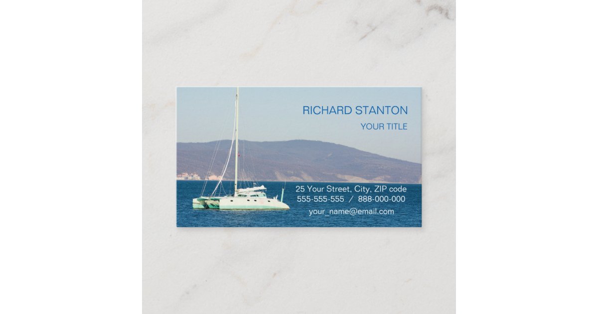 Catamaran Business Card | Zazzle