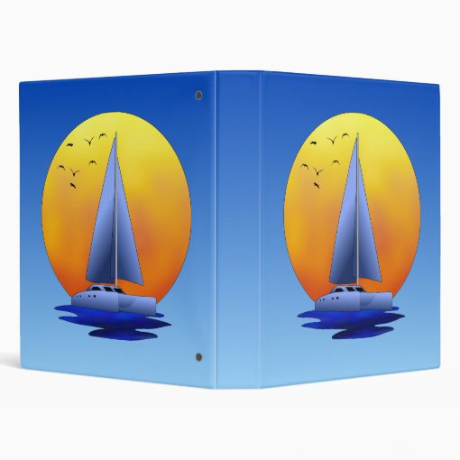 Catamaran Sailing 3 Ring Binder | Zazzle