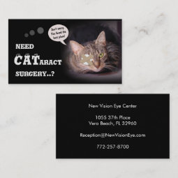 CATaract Surgery Business Card | Zazzle